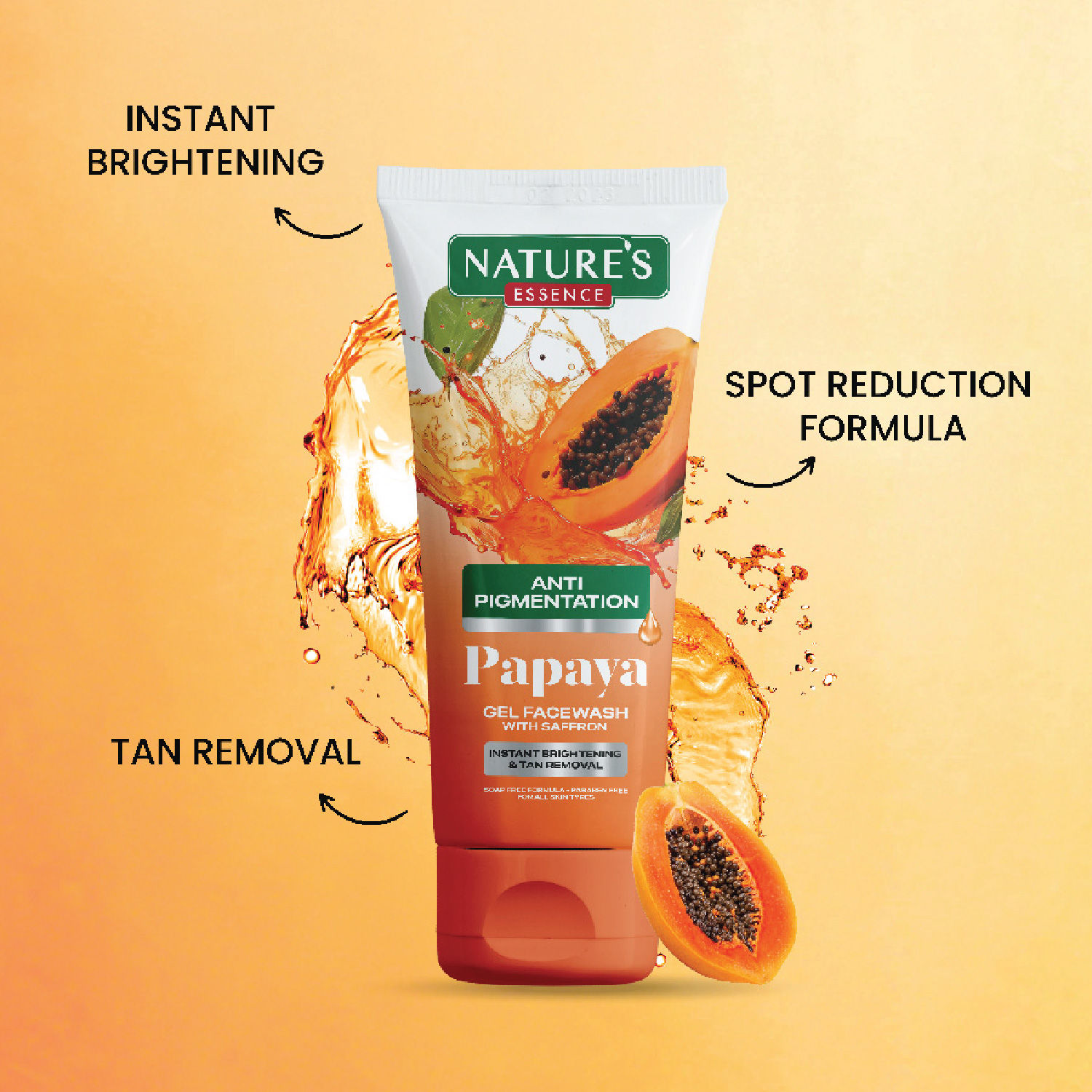Buy Nature s Essence Flawless Gel Face Wash Papaya 65 ml Online Purplle