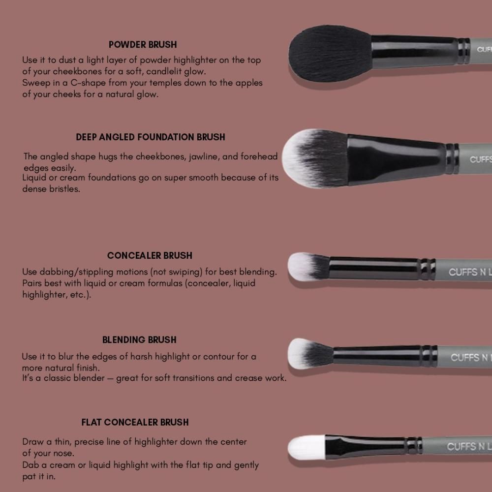 makeup brush size