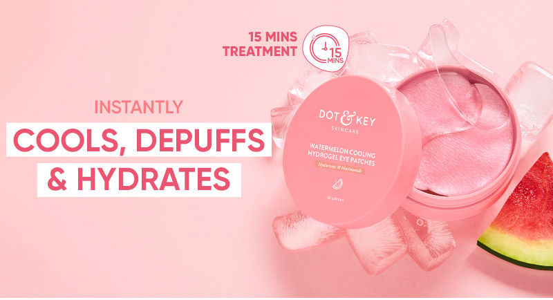 Dot & Key Watermelon Cooling Hydrogel Eye Patches with Hyaluronic ...