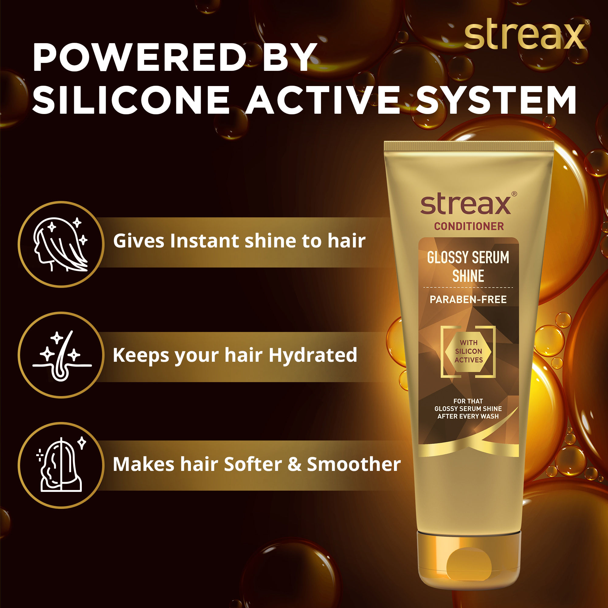 Streax Glossy Serum Shine Conditioner (240 ml)