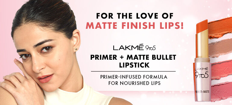 Lakme 9 To 5 Primer + Matte Lipstick- Red Sienna 3.6 g