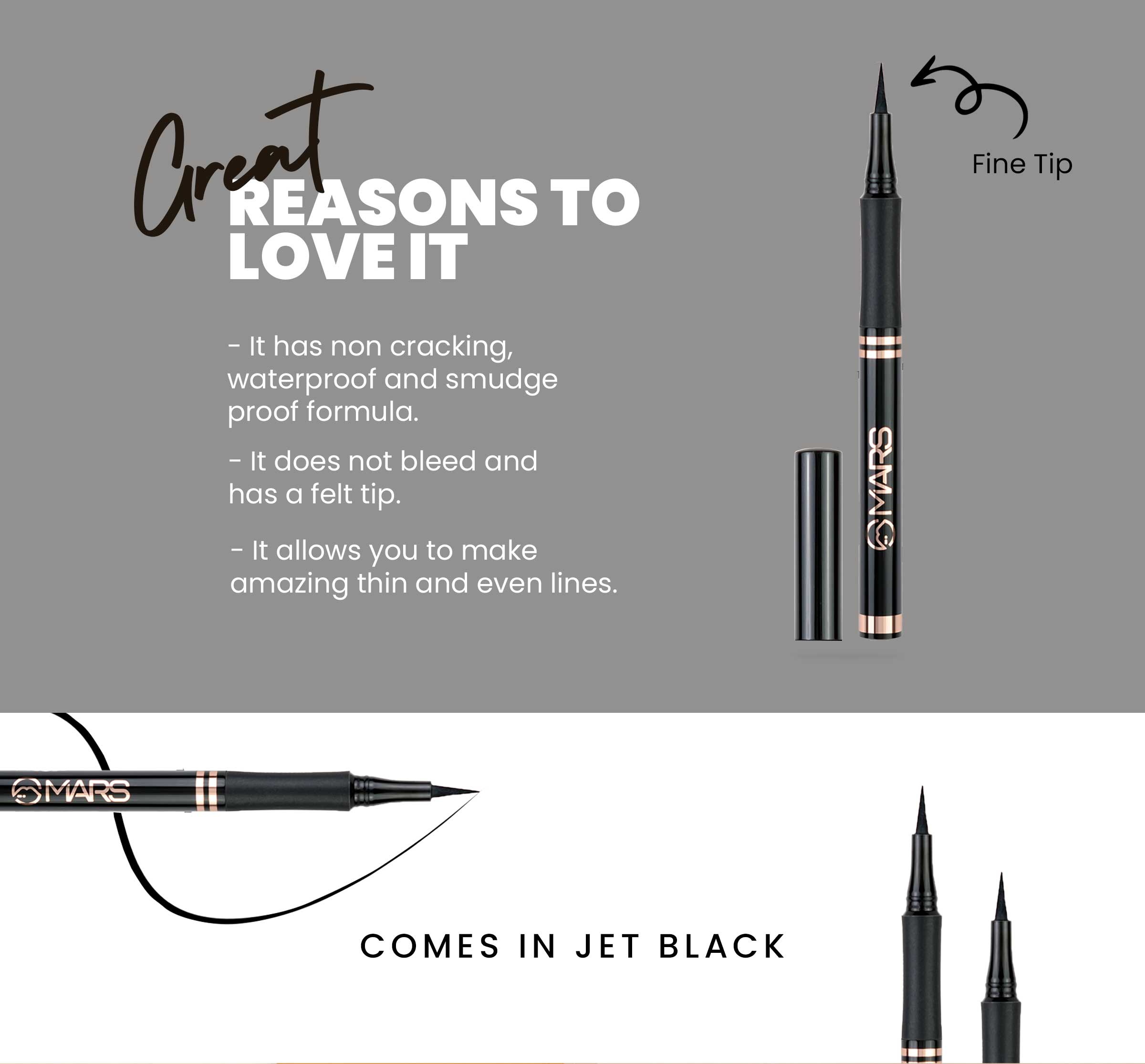 MARS Liquid Pen Eyeliner, 0.35g