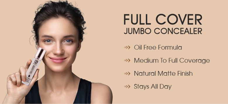 Matt look Full Cover Jumbo Concealer Oil Control Perfect Coverage, Face ...