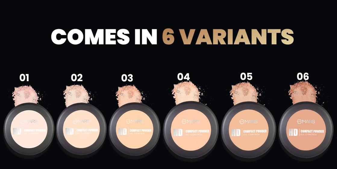MARS HD Oil Control Compact Powder with Mattifying Lightweight Formula ...