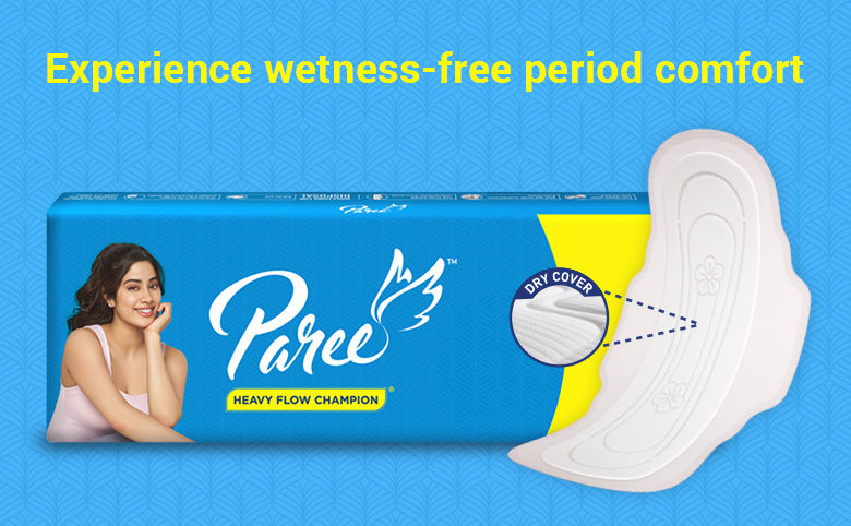 Paree Dry Feel Regular Sanitary Pads For Women | 40 Pads|Heavy Flow ...