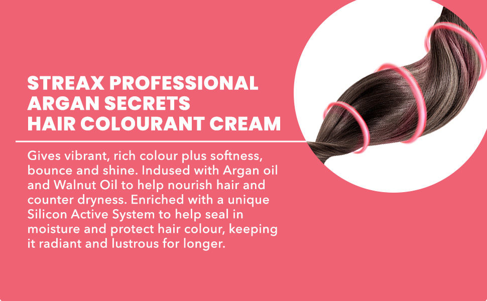 Streax Professional Argan Secret Hair Colourant Cream - Dark Brown 3 (60 g)
