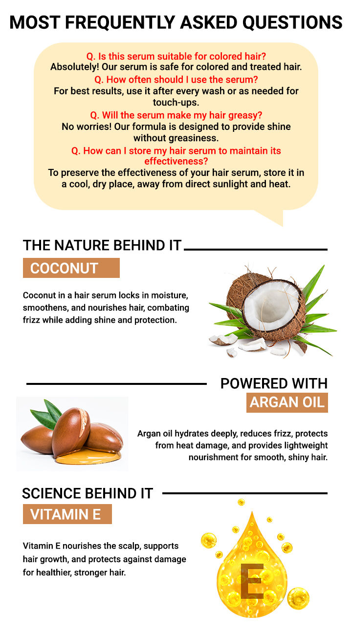 Alps Goodness Smoothening Hair Serum with Coconut, Argan Oil & Vitamin ...