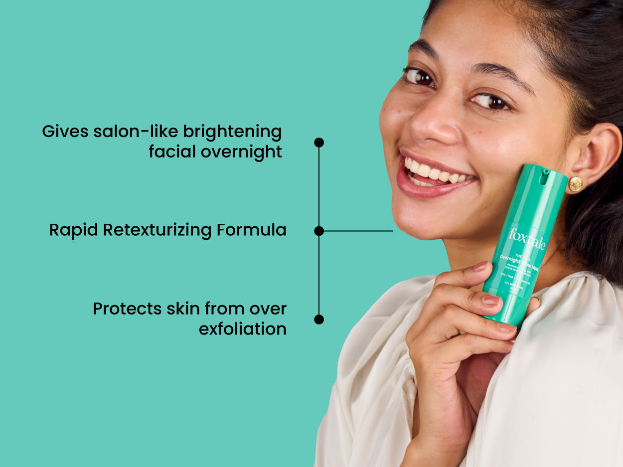 Foxtale The Diva Over Night Glow Mask | with AHA, PHA & Provitamin B5 ...