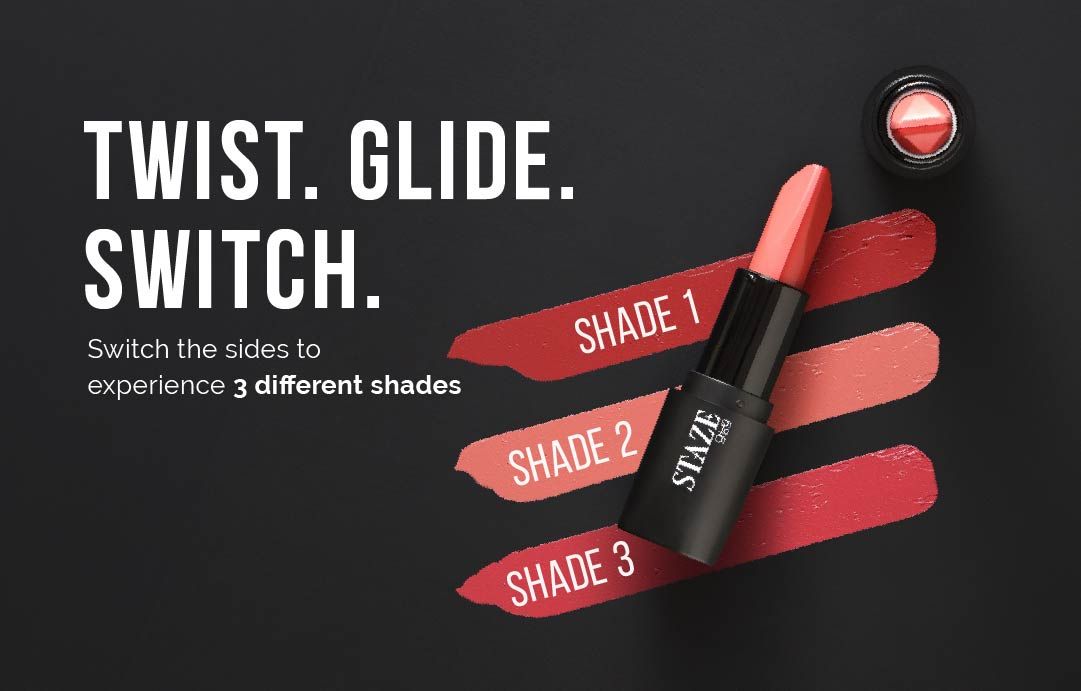 Staze 9to9 Love Tri-angle 3-in-1 Lipstick 3.8g