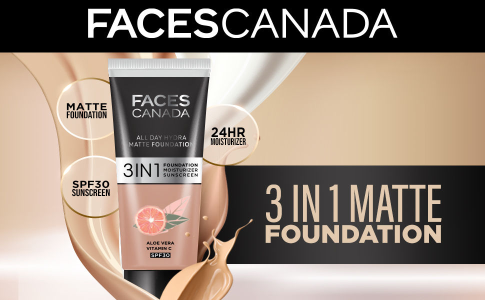 FACES CANADA All Day Hydra Matte Foundation Medium Natural 022 15ml ...