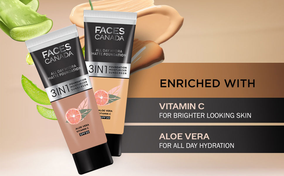 FACES CANADA All Day Hydra Matte Foundation Medium Natural 022 15ml ...