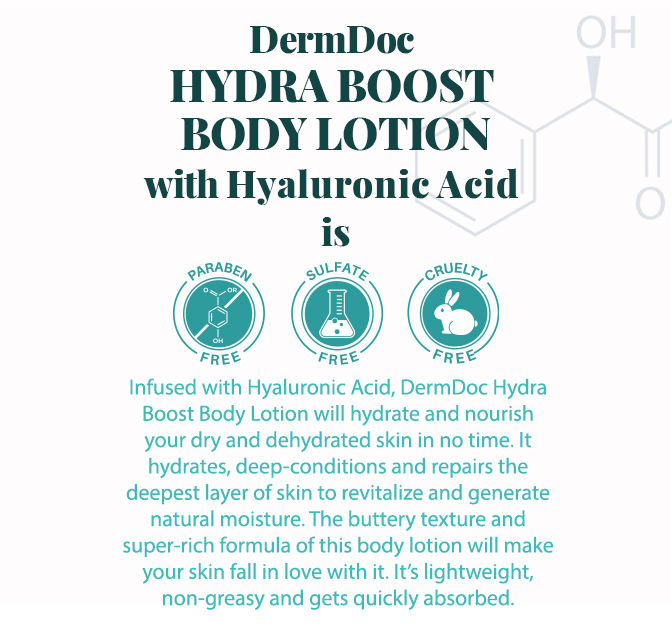 Buy DermDoc Hydra Boost Body Lotion with Hyaluronic Acid (200 ml ...