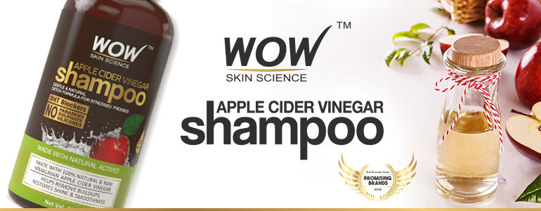 Buy WOW Skin Science Apple Cider Vinegar Shampoo (300 ml) Online | Purplle