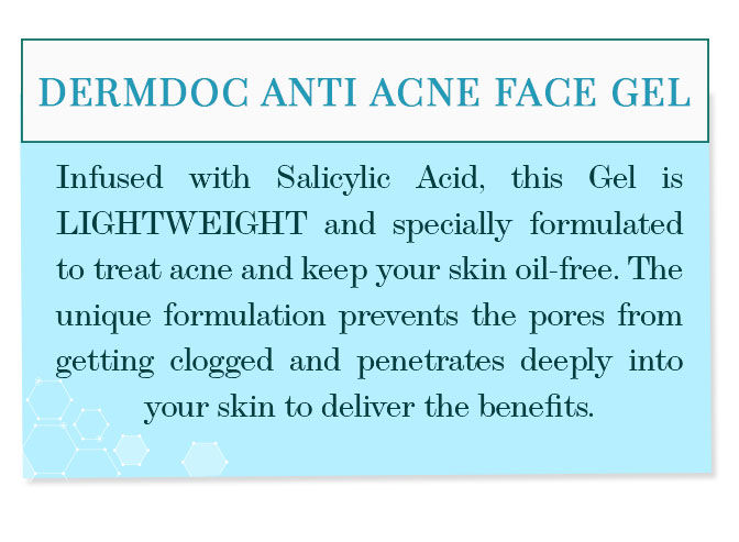 Buy DermDoc Anti Acne Face Gel with Salicylic Acid (60 g) Online | Purplle
