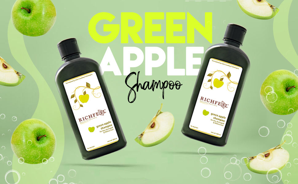 Buy Richfeel Green Apple Shampoo (500 ml) Online | Purplle