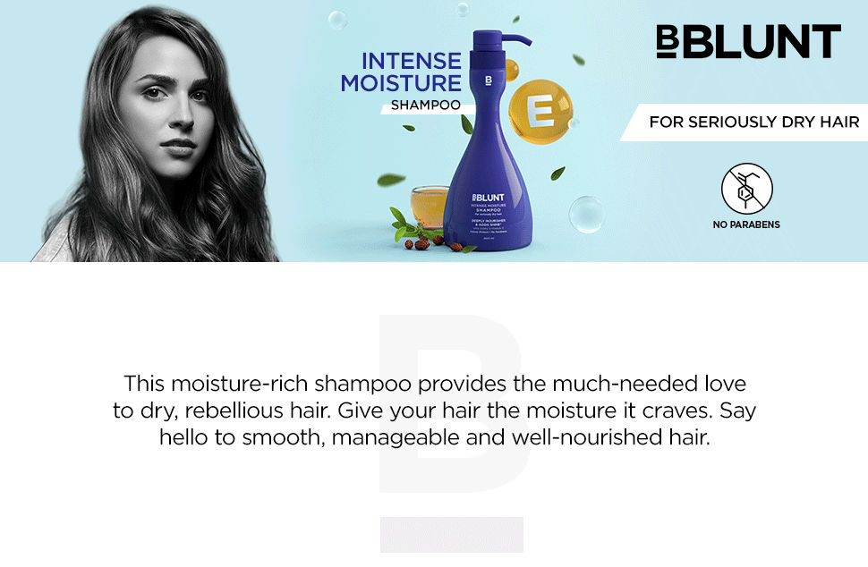 Buy BBLUNT Intense Moisture Shampoo - For Seriously Dry Hair (400 ml ...
