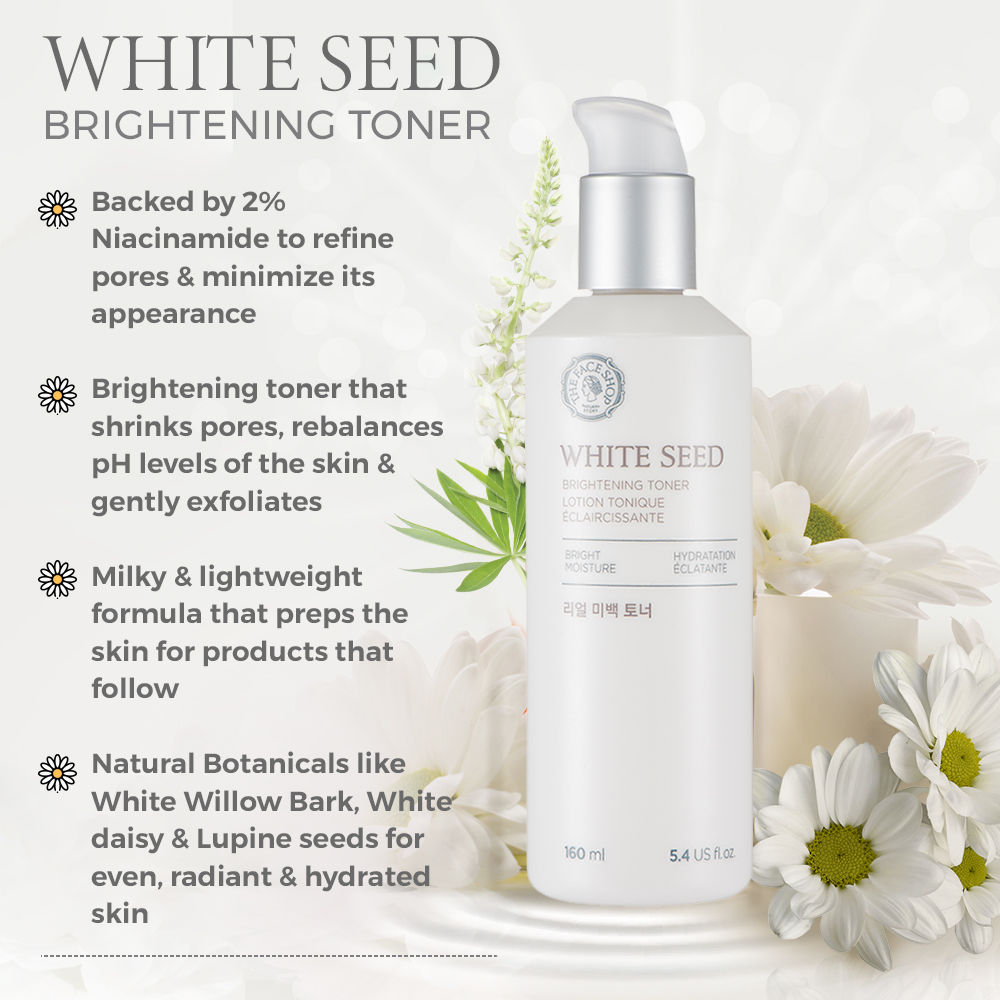 Buy The Face Shop White Seed Brightening Toner (160 ml) Online | Purplle