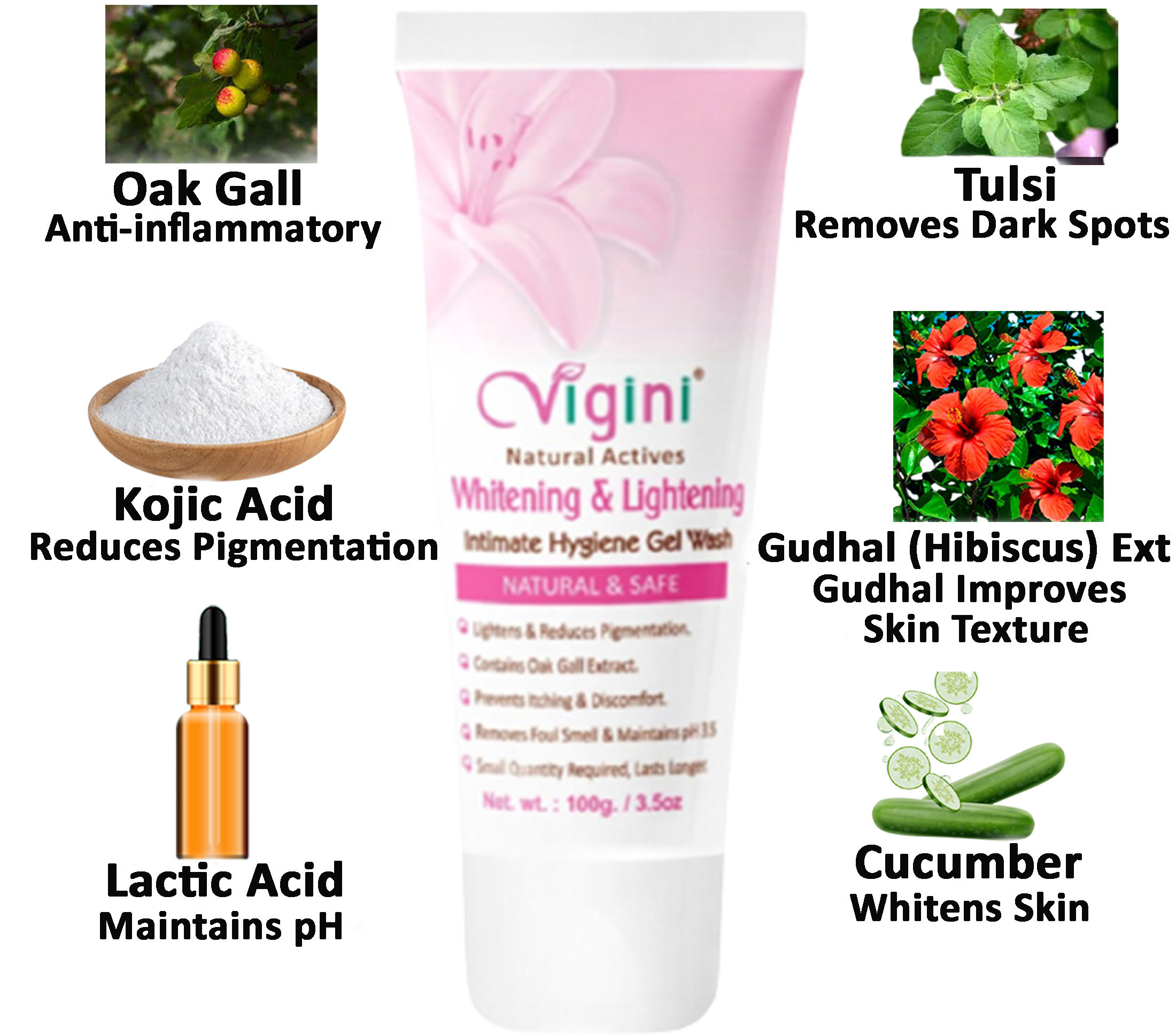 Buy Vigini 100% Natural Actives Vaginal Lightening Whitening Intimate ...