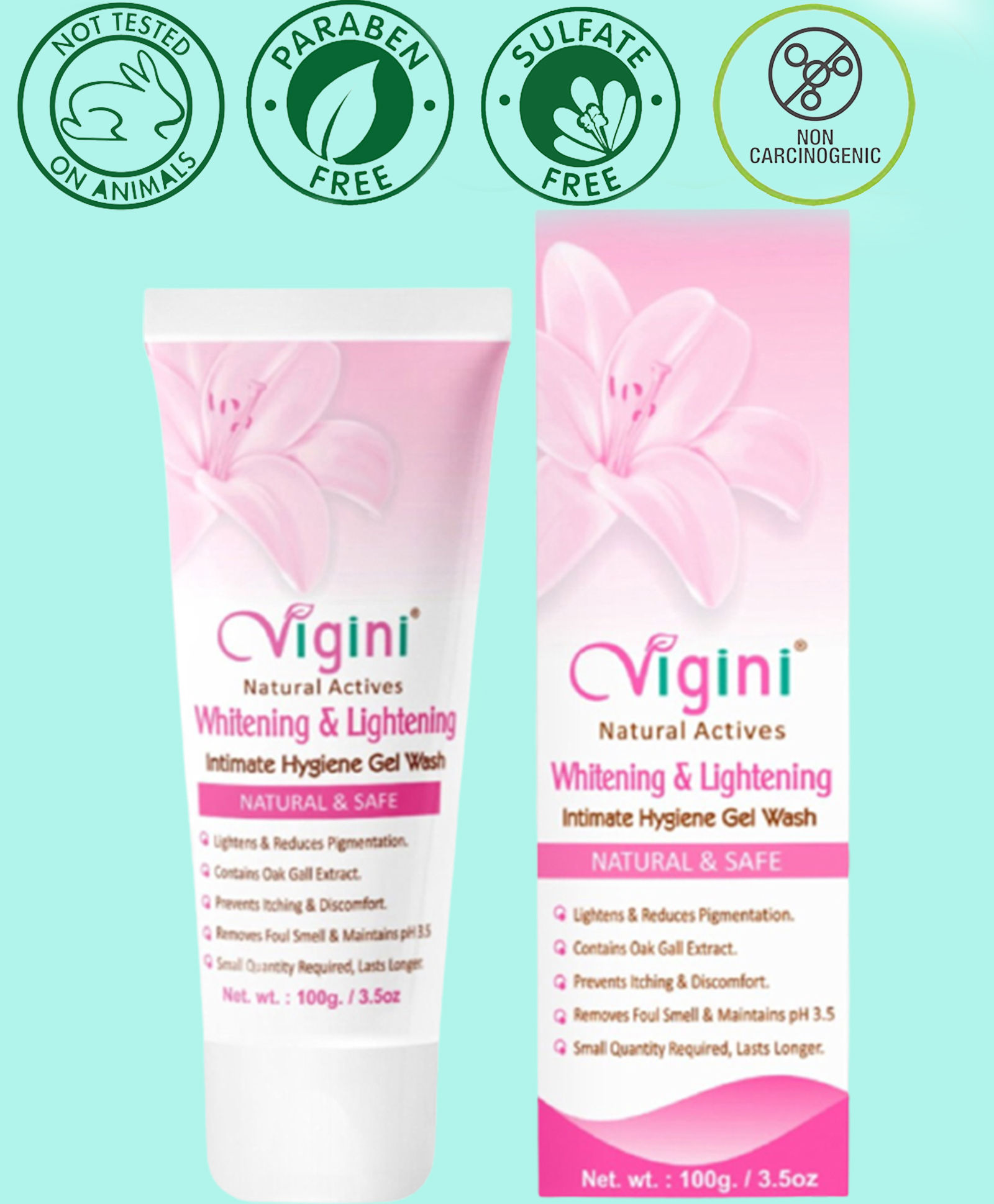 Buy Vigini 100% Natural Actives Vaginal Lightening Whitening Intimate ...