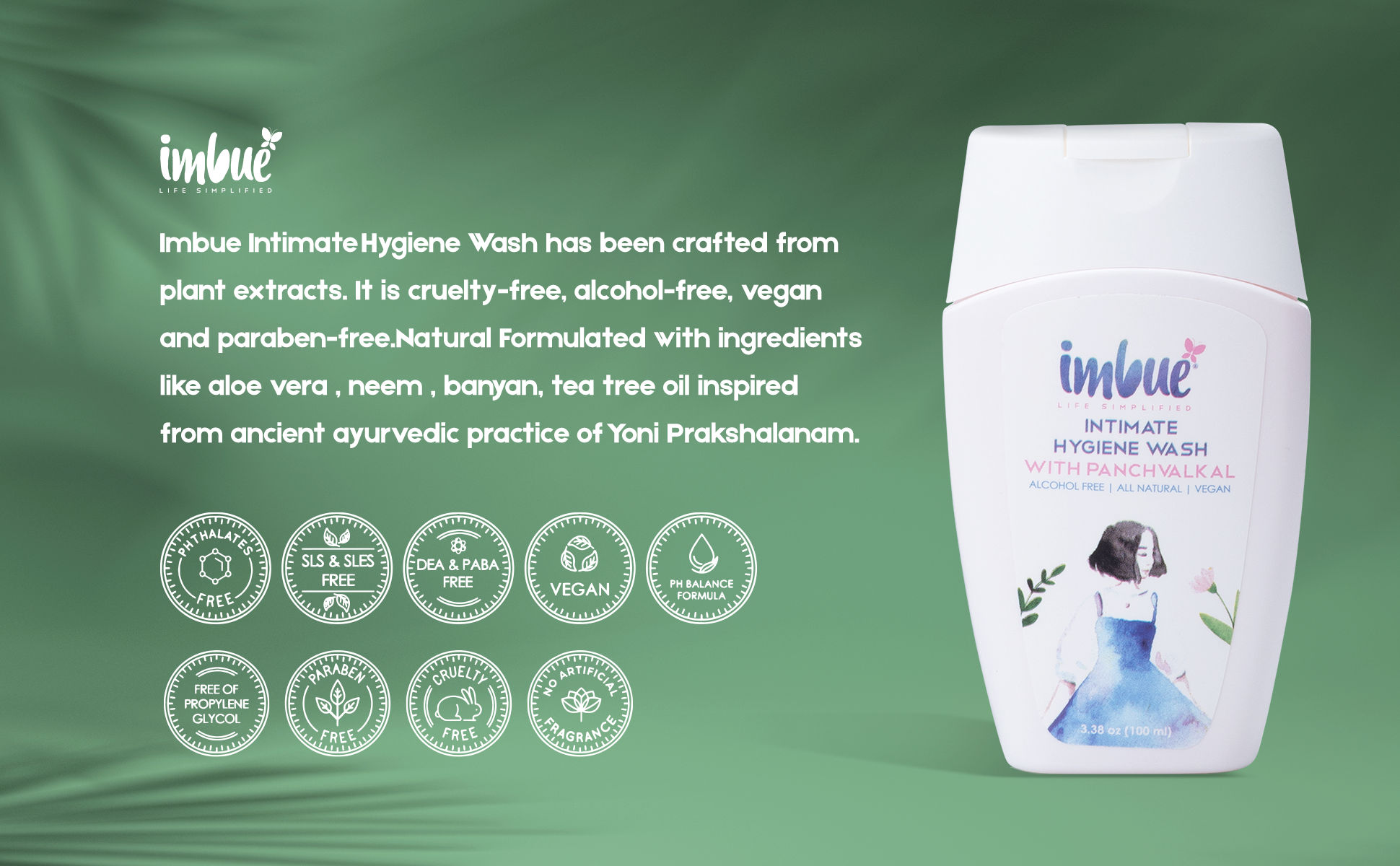 Buy Imbue Natural Intimate Hygiene Wash (100 ml) Online | Purplle