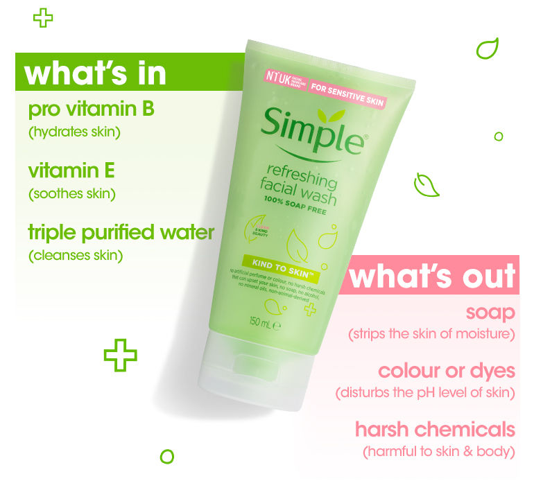 Simple Kind To Skin Refreshing Facial Wash 150 ml