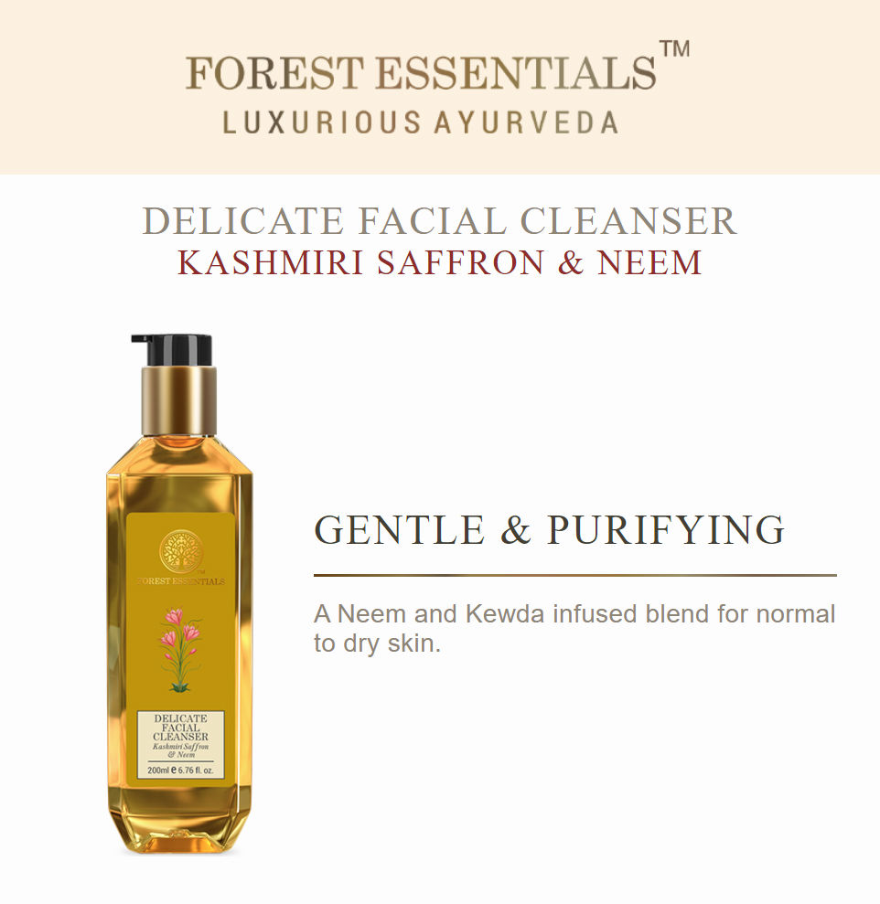 Forest Essentials Delicate Facial Cleanser Kashmiri Saffron & Neem 50 ml