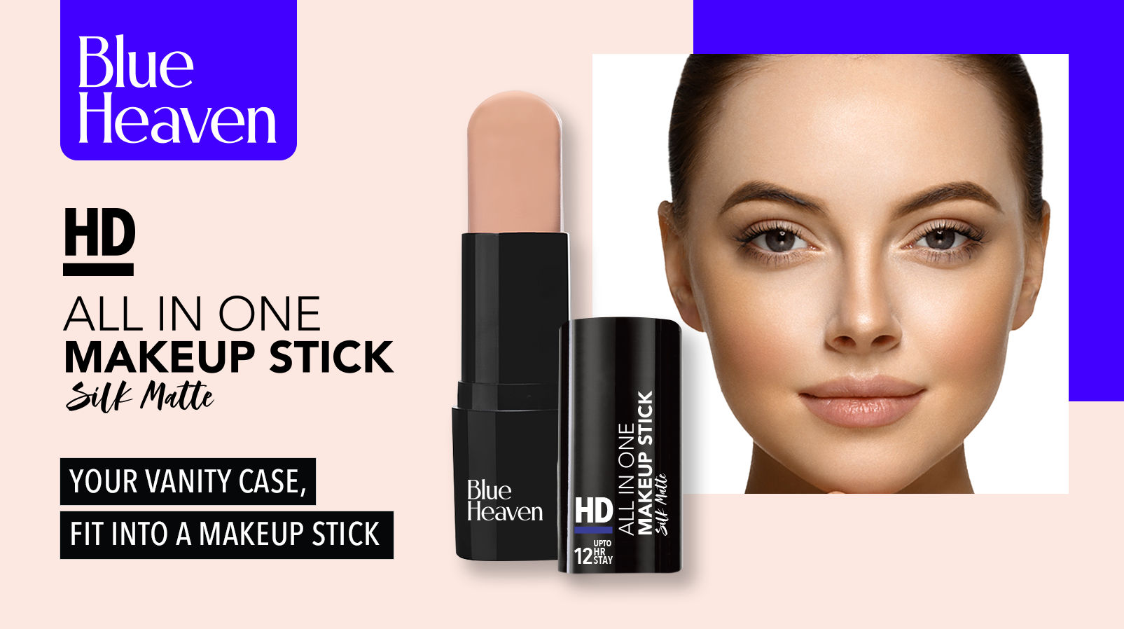 Blue Heaven HD All In One Make up Stick,Chocolate - Dusky, 10gm
