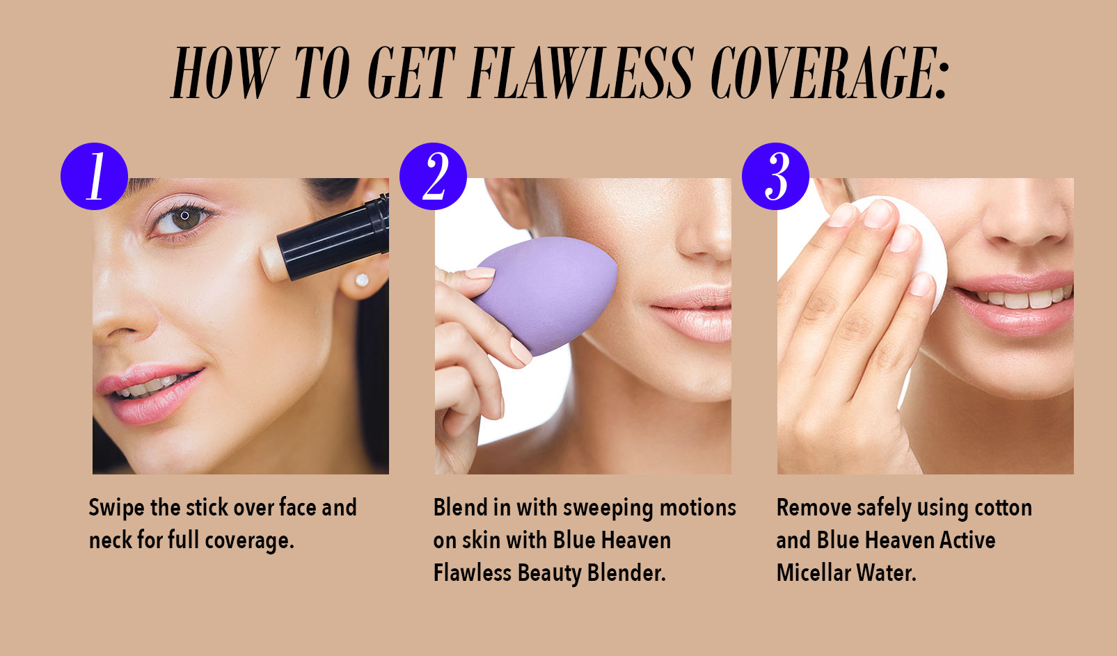 Blue Heaven HD All In One Make up Stick,Chocolate - Dusky, 10gm