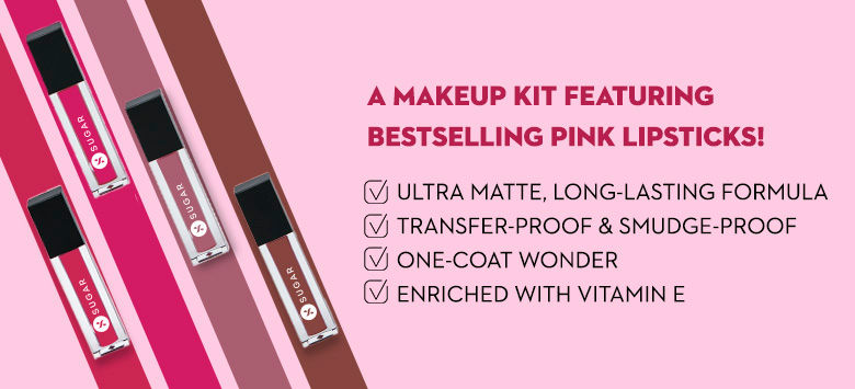 SUGAR Pink Paradise Mini Lipstick Set