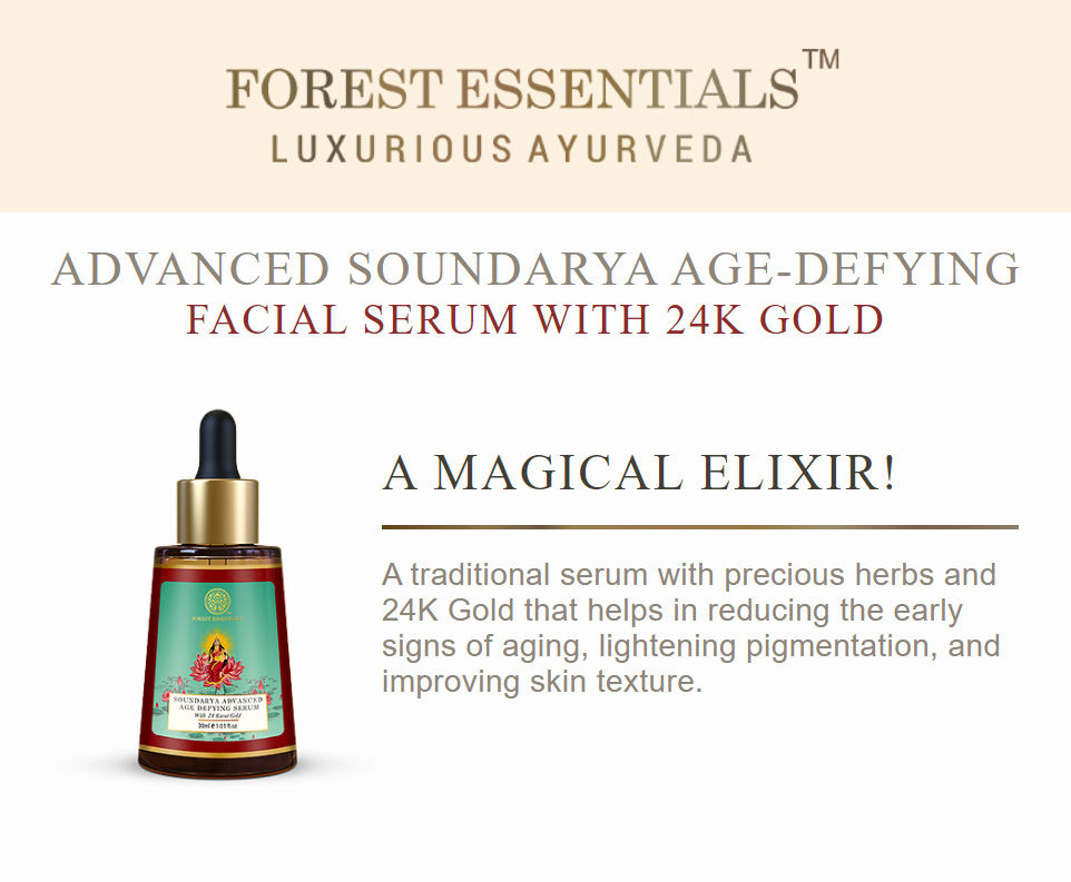 Forest Essentials Advanced Soundarya Age Defying Facial Serum With 24K ...
