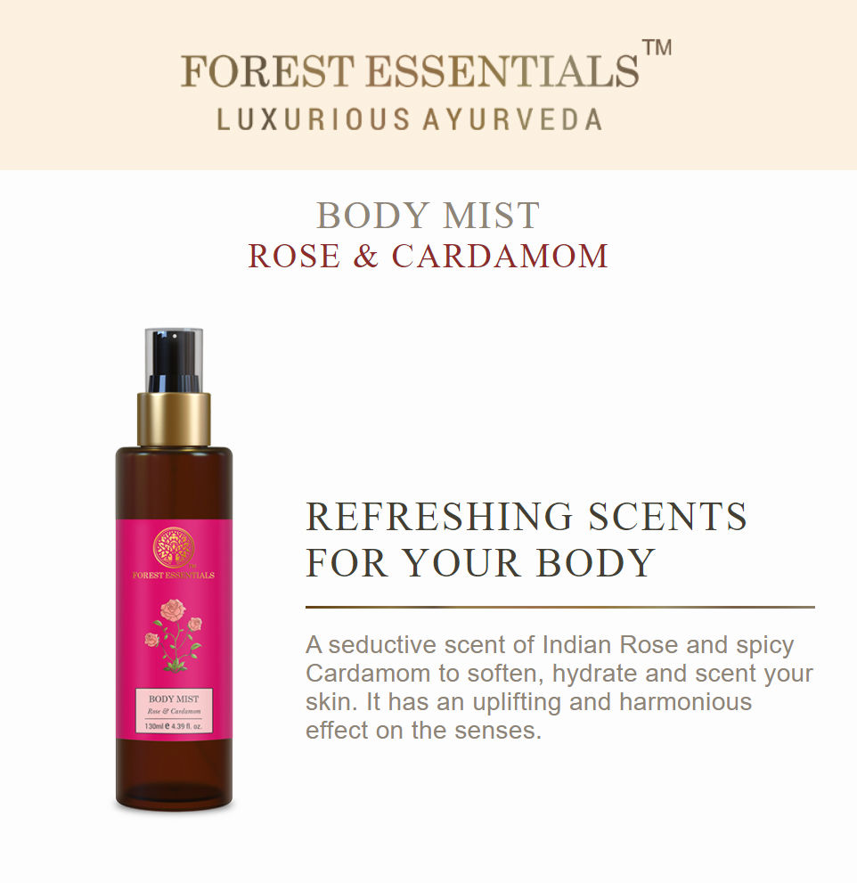 Forest Essentials Body Mist Rose & Cardamom 50 ml