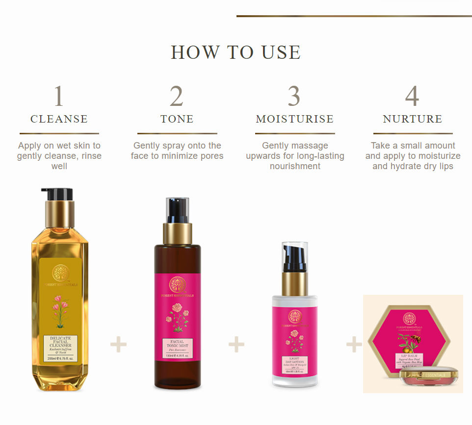 Forest Essentials Luscious Lip Balm Sugared Rose Petal 5 gms