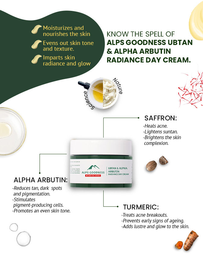 Alps Goodness Ubtan & Alpha Arbutin Radiance Day cream (50 gm)