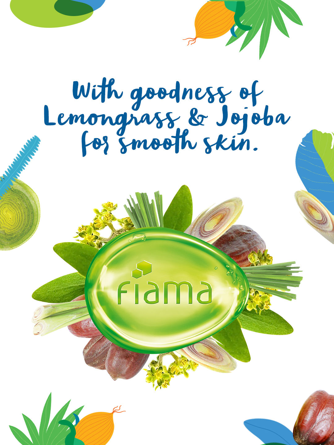 Fiama Gel Bar, Lemongrass and Jojoba for smooth skin, with skin ...