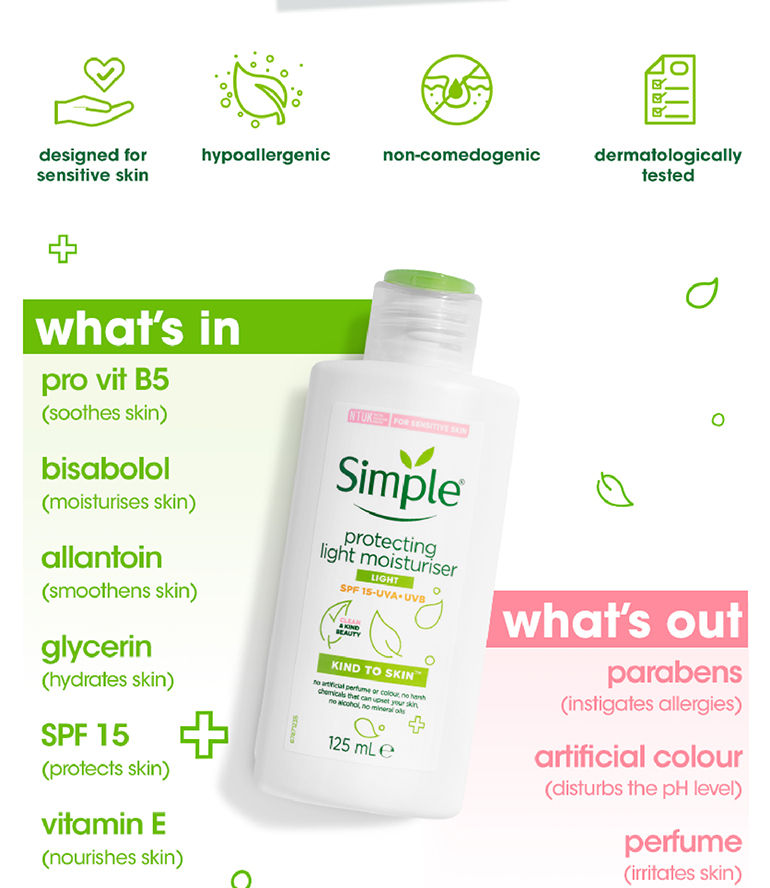 Simple Kind To Skin Protecting Light Moisturiser (125 ml)