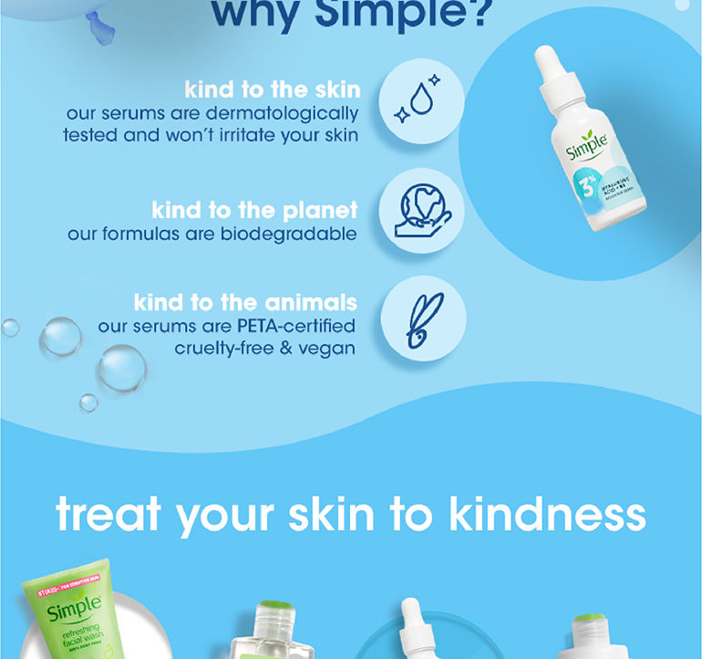 Simple Booster Serum - 3% Hyaluronic Acid + B5 For Deep Hydration, 30 ml