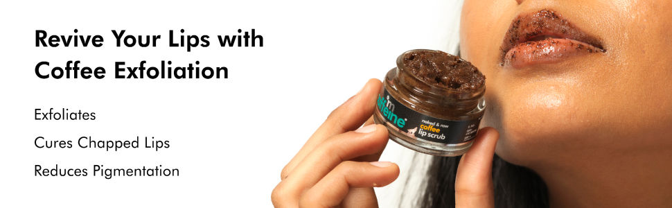 mCaffeine Coffee Lip Scrub for Chapped & Pigmented Lips - 100% Vegan
