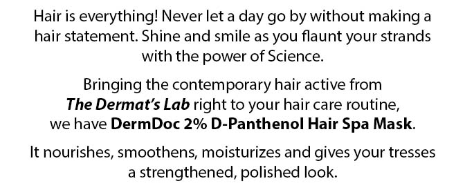 Buy DermDoc Moisturizing Hair Spa with D-Panthenol (100 g) Online | Purplle