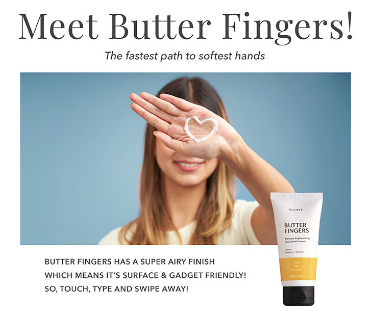 Glamrs BUTTER FINGERS Moisture Replenishing Hand & Nail Cream with Aloe ...