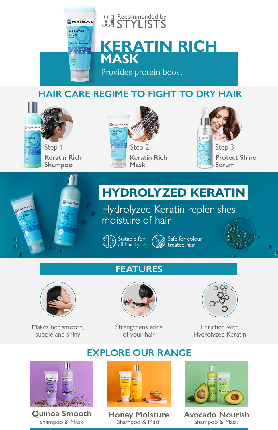 Godrej Professional Keratin Rich Mask (For Strengthening Hair) - 100 GM