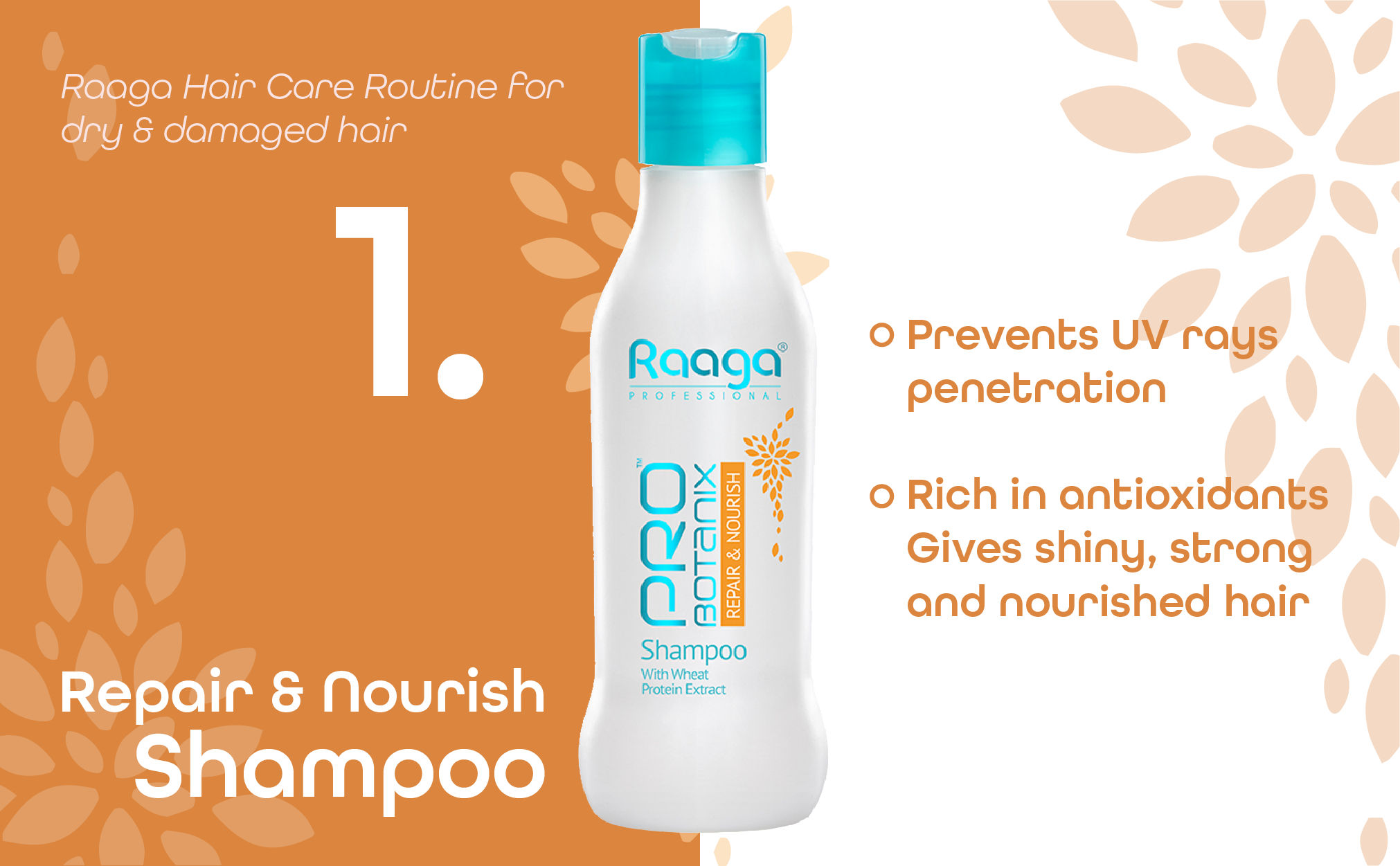 Raaga Professional Probotanix Repair and Nourish Shampoo, 1000 ML