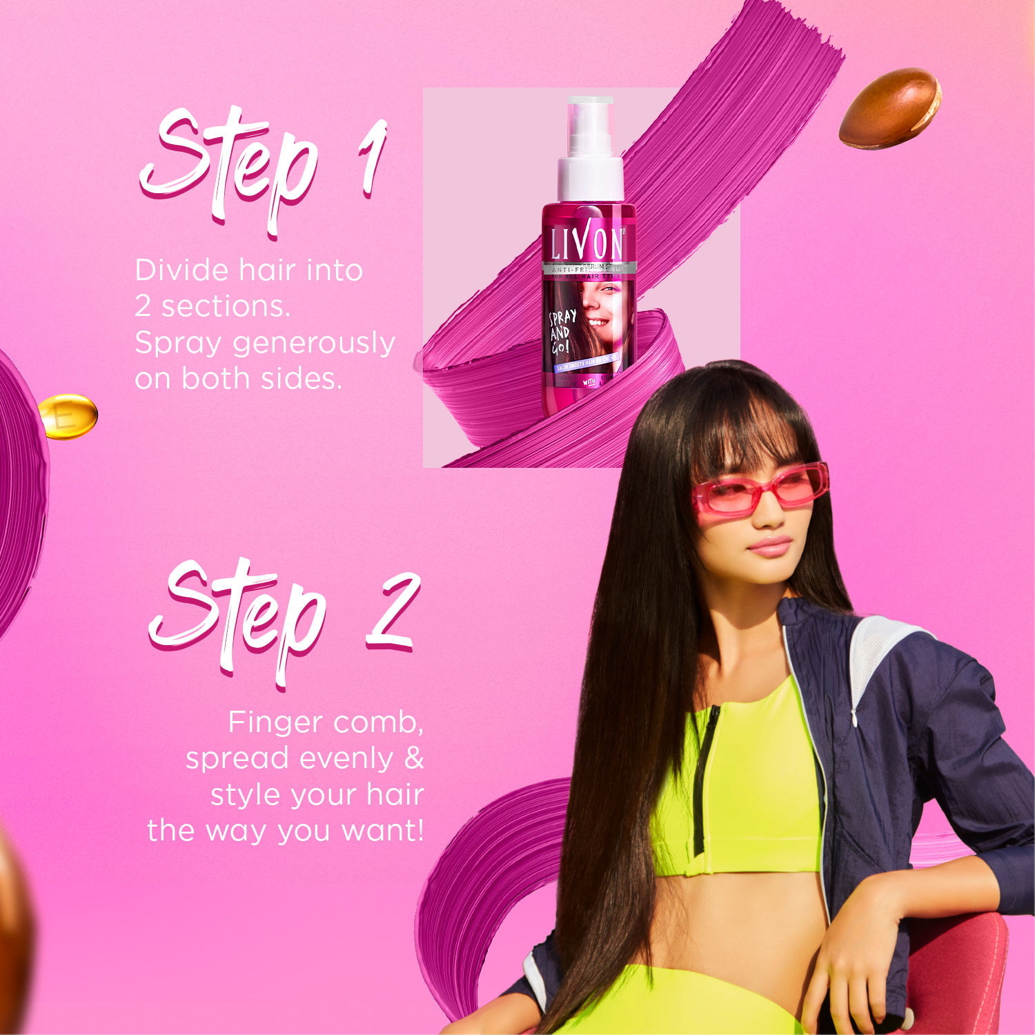 Buy Livon Shake & Spray Hair Serum (50 ml) Online | Purplle