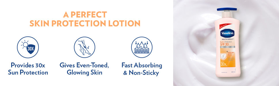 Vaseline Sun + Pollution Protection SPF 30 Body Lotion (400 ml)
