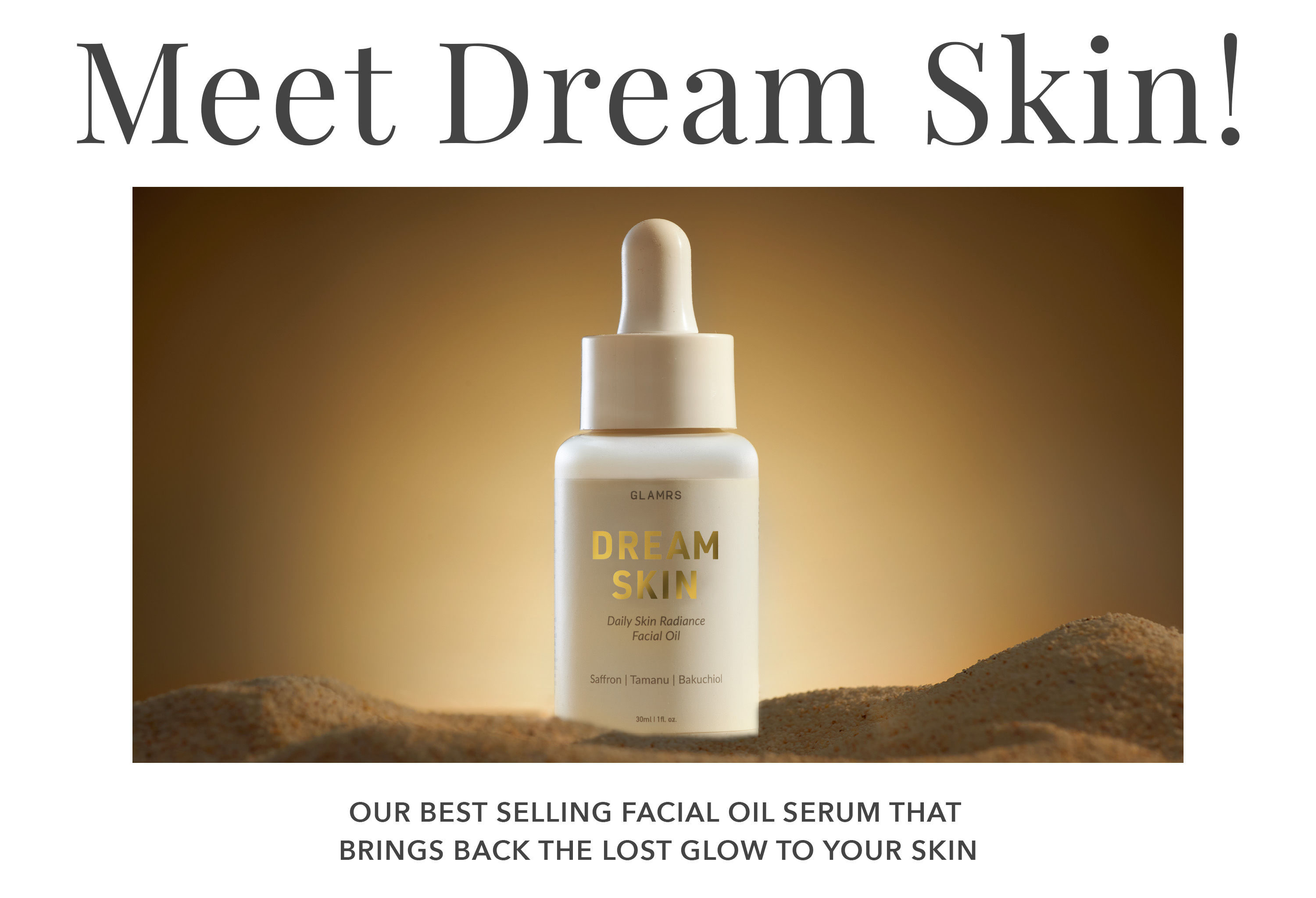 Glamrs DREAM SKIN Daily Radiance Facial Oil Serum with Saffron ...