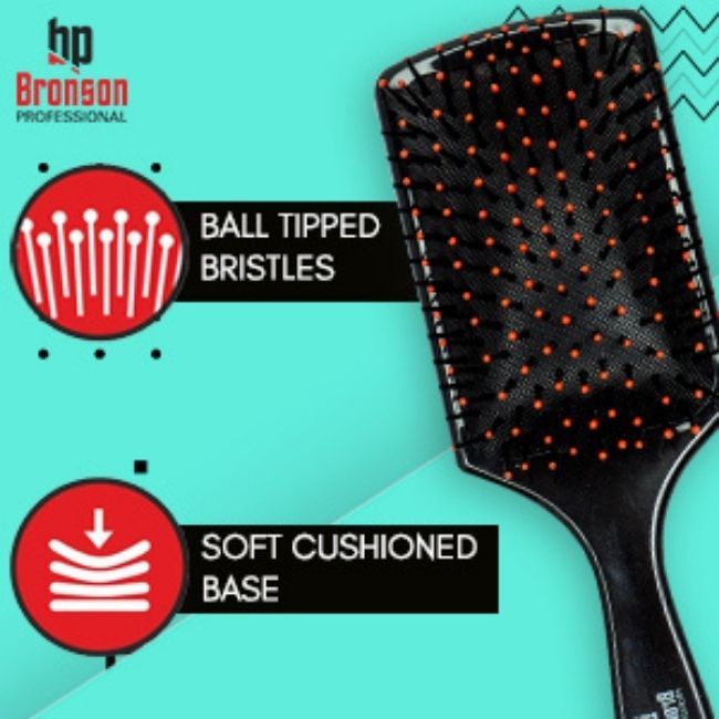 Bronson Professional Premium Paddle Brush for De-Tangling and Smoothning