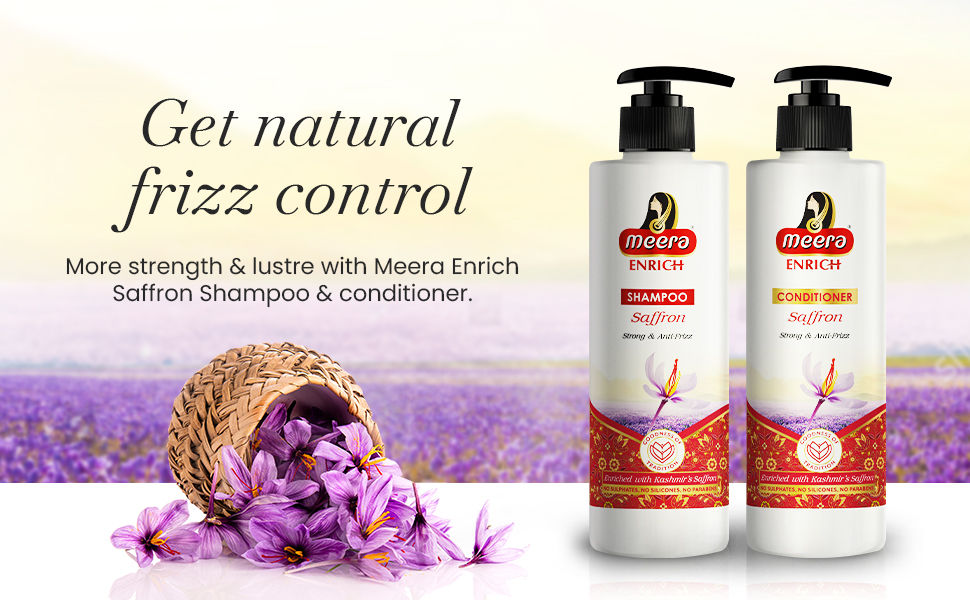 Meera Enrich Shampoo For Strong & Anti-Frizz Hair, Enriched With ...