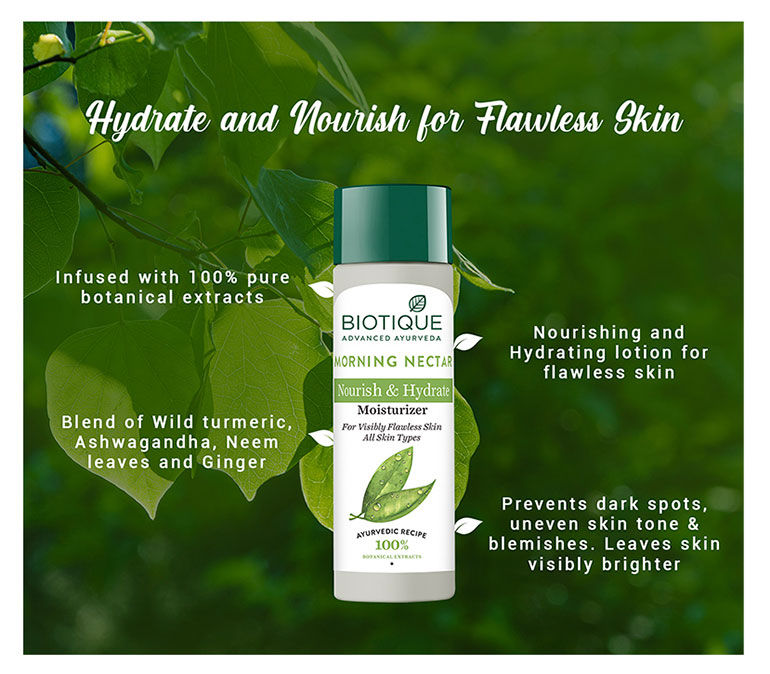 Biotique Morning Nectar Nourish & Hydrate Moisturizer (120 ml)