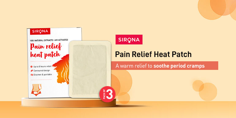 Sirona Pain Relief Heat Patches – Pack of 3 | Patches for Period Pain ...