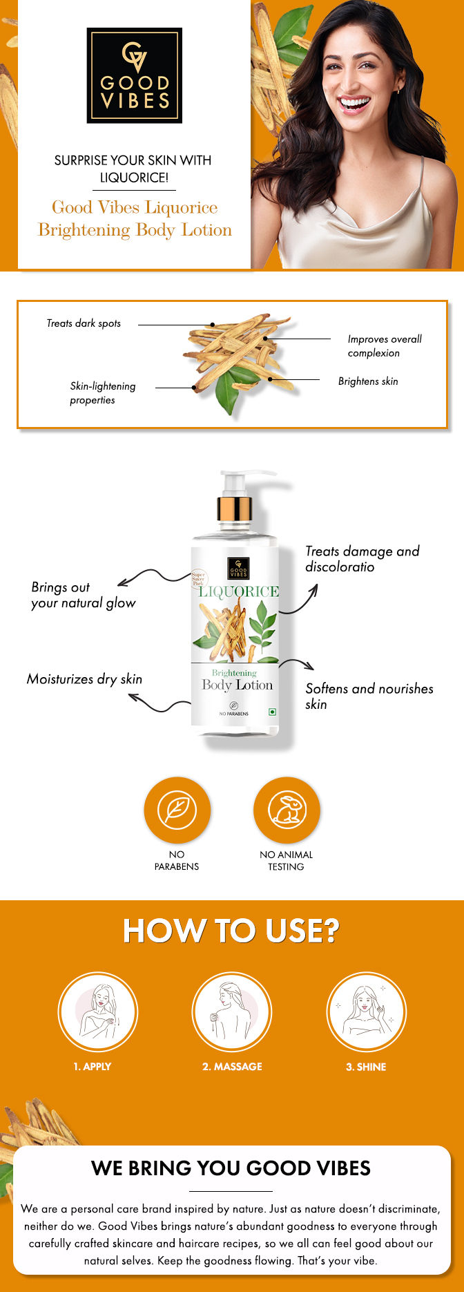 Buy Good Vibes Liquorice Brightening Body Lotion (500 ml) Online | Purplle