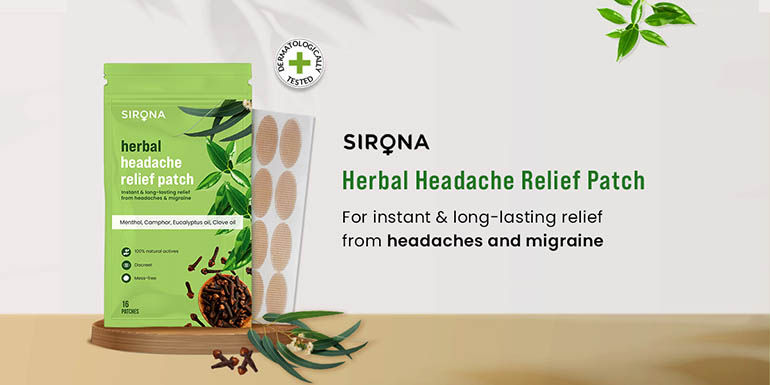 Sirona Herbal Pain Relief Patches - Pack of 16 Patches |Instant Relief from headaches and ...